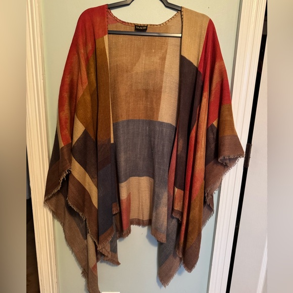 SAACHI | Kimonos & Yukatas | Saachi Red And Brown Kimono Wrap | Poshmark